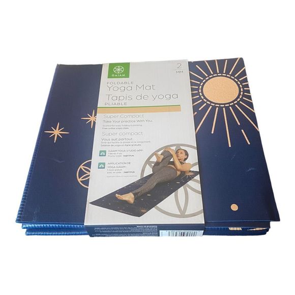 GAIAM | Other | Gaiam Yoga Mat Folding Travel Fitness Exercise Mat ...